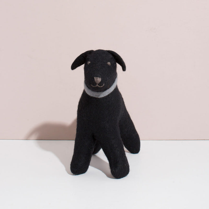 Hand Felted Large Black Labrador - Ethical Toy | MULXIPLY