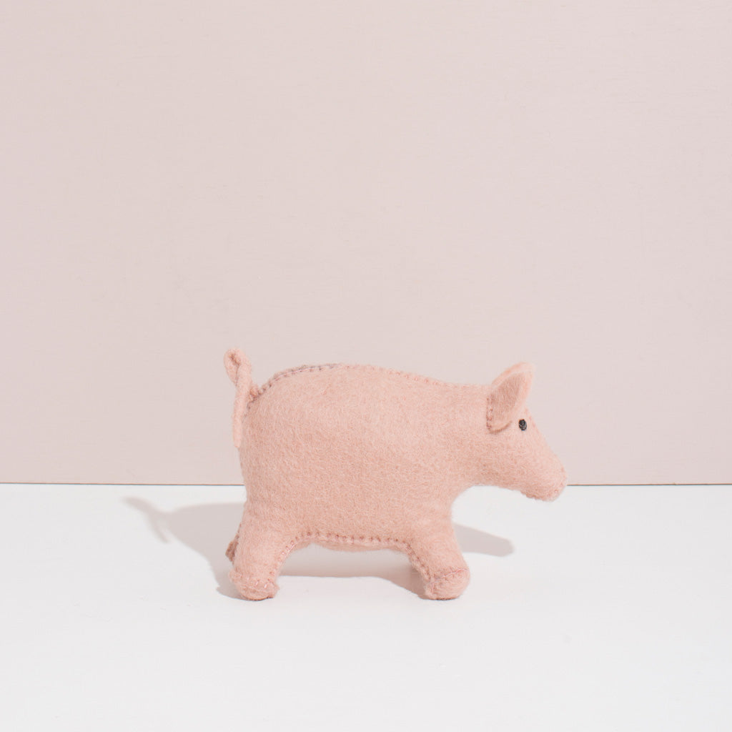 Hand Felted Pig - Ethical Toy | MULXIPLY